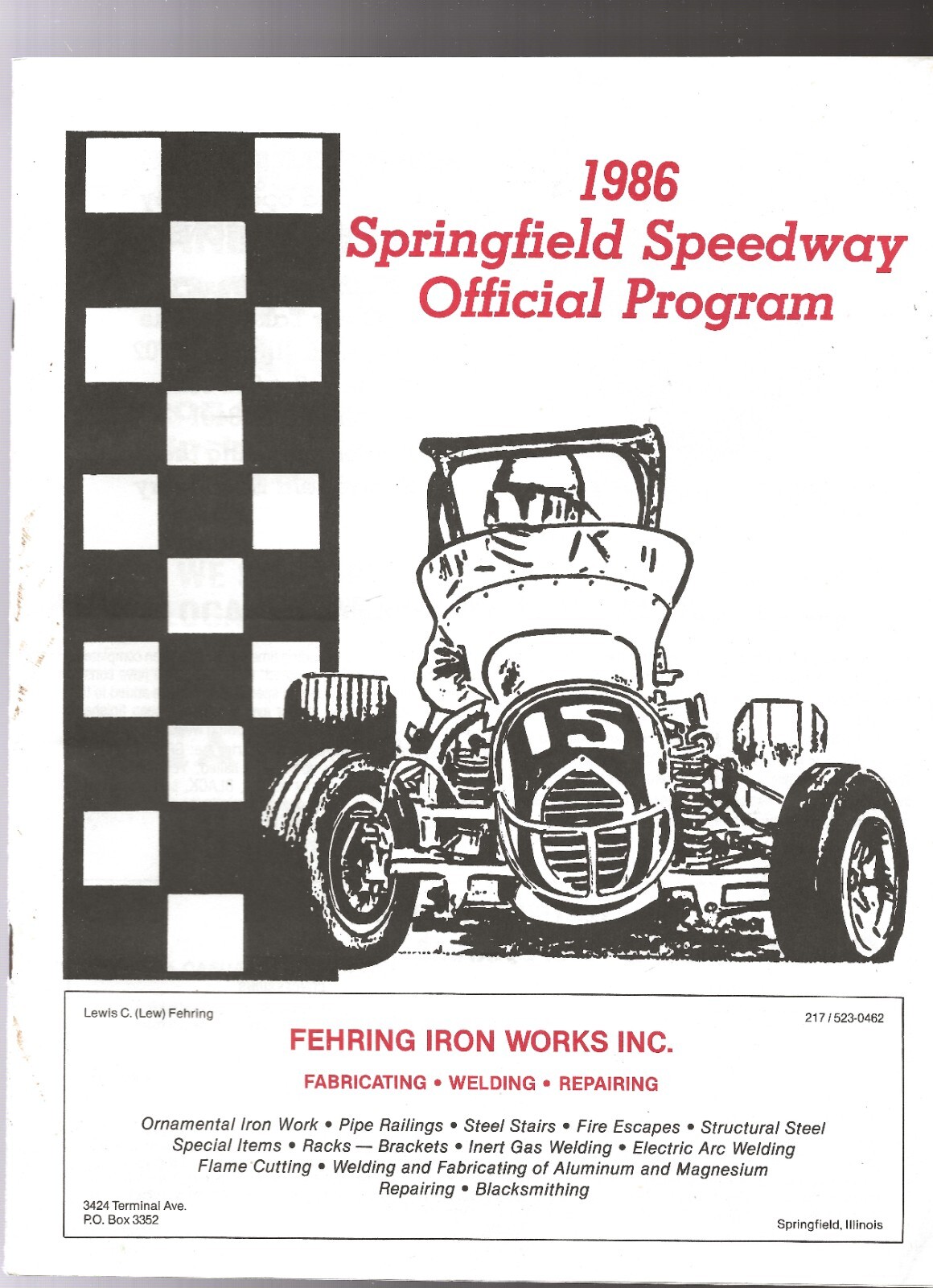 Shaheen's Springfield Speedway IL 1986 Official Program | eBay