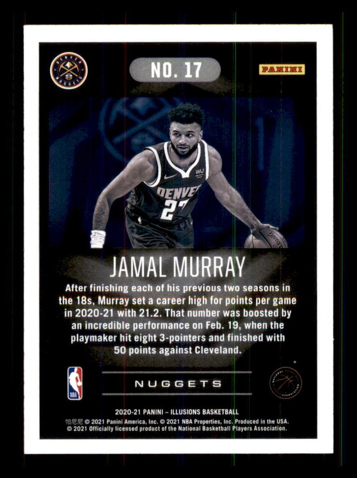 2020 Basketball Panini Illusions Jamal Murray Denver Nuggets #17 | eBay