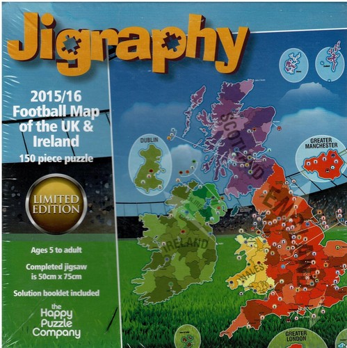 Jigraphy 2015/16 Football Map of the UK & Ireland 150 piece Jigsaw ...