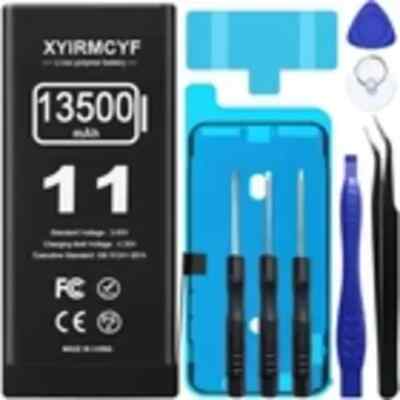 13500mAh Super Capacity Battery Compatible with iPhone 11, 0 Cycle Li ...