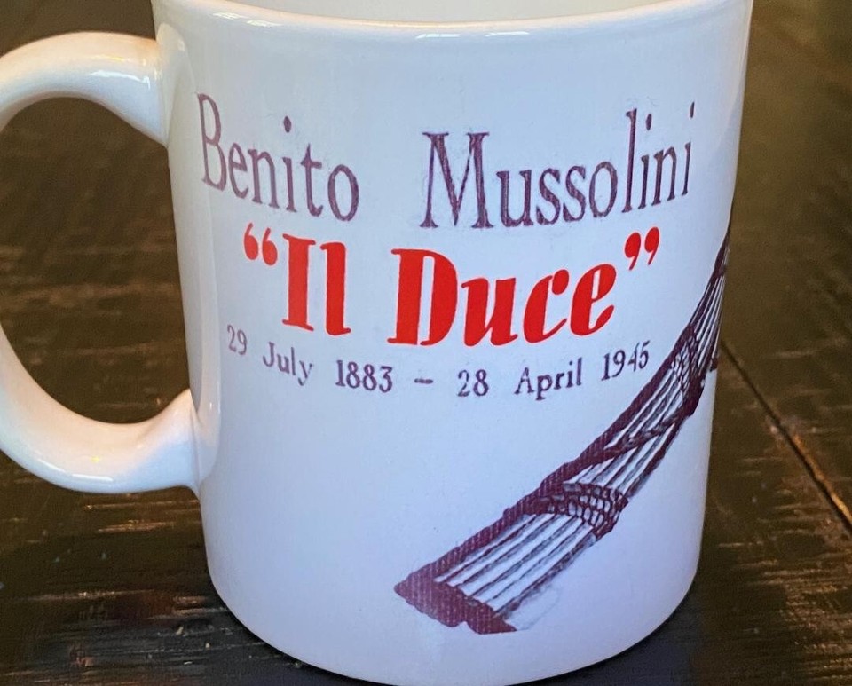 Post WW2 ITALIAN FASCIST MUSSOLINI Coffee Mug SET of Two Mint | eBay