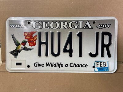 Vintage Georgia give wildlife a chance License Plate | eBay