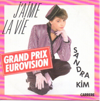 45 tours vinyle Eurovision: Sandra Kim J'aime la vie | eBay