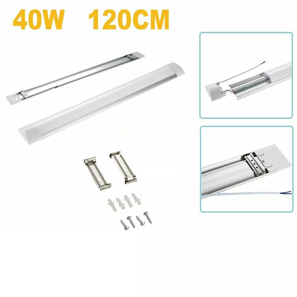 6FT LED Strip Lights Batten Tube Light Office Shop Garage Ceiling Lamp ...