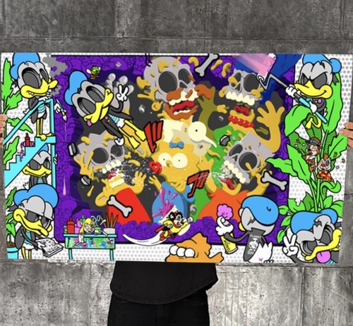 Matt Gondek "Shattered Dreams" Hand Painted Simpsons Signed Art ...