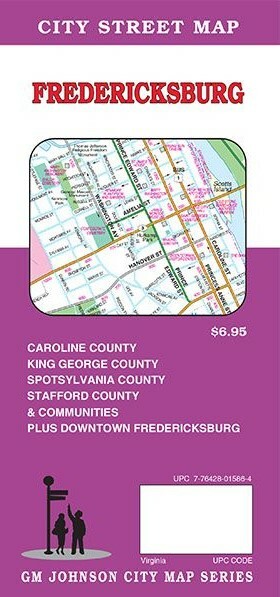 City Street Map of Fredericksburg, Virginia, by GMJ Maps | eBay