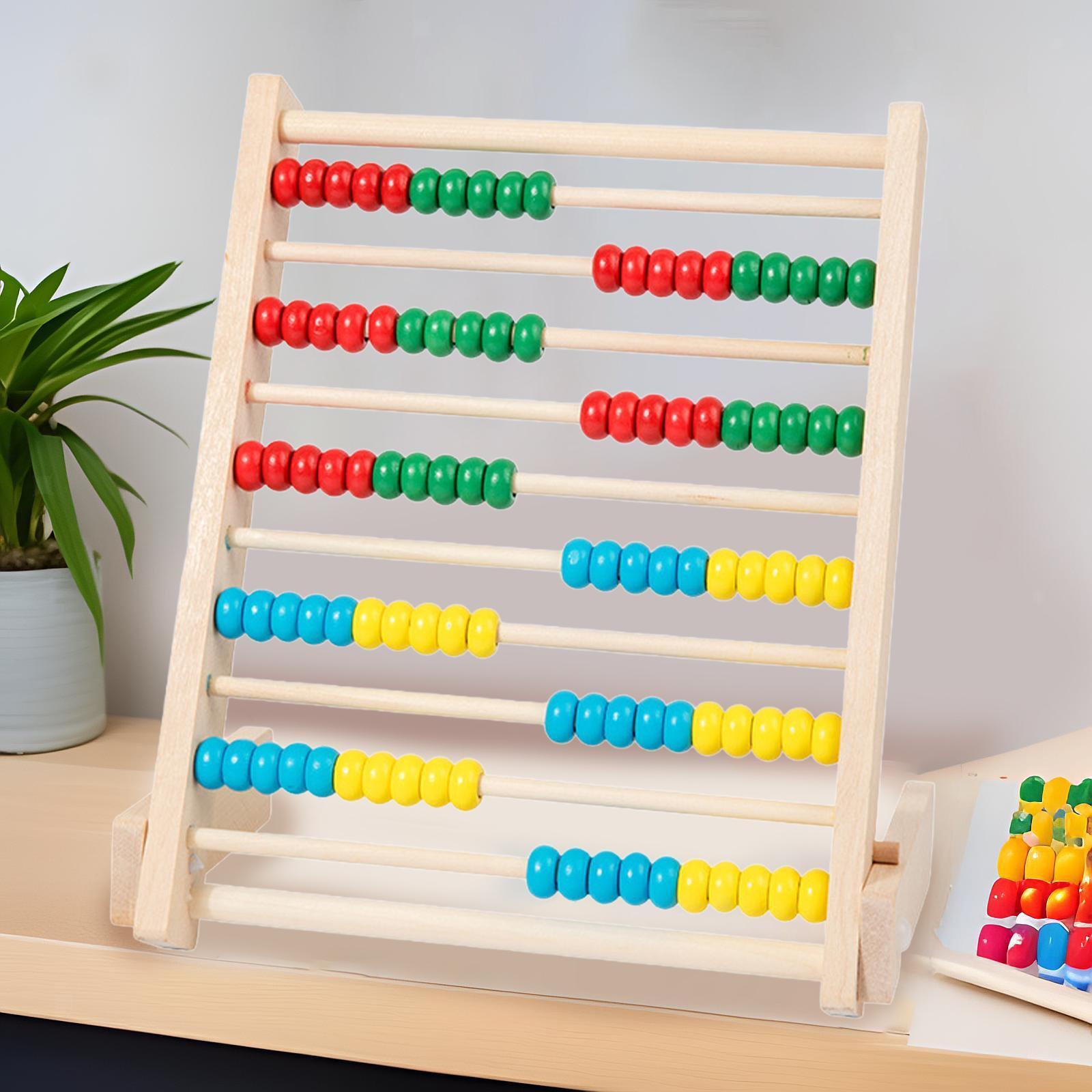 Abacus Wood Number Counters Bead Calculator Portable Counting Toys ...