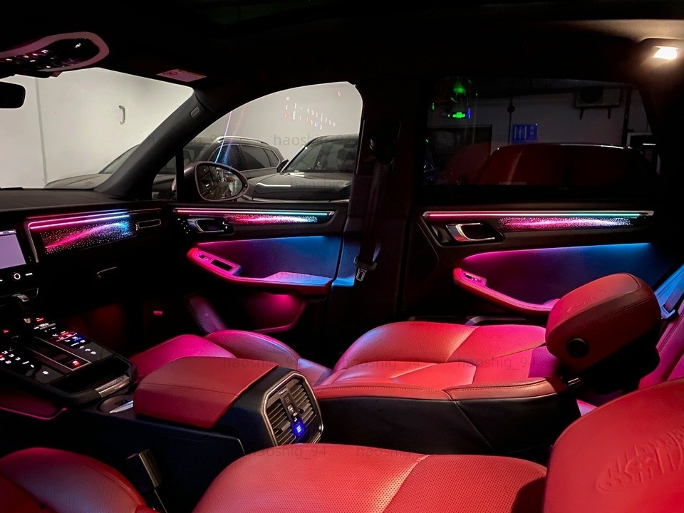 256 Color LED Interior Atmosphere Lamp Ambient Lights For Porsche Macan ...