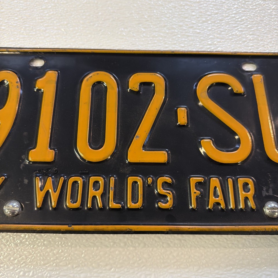 1964 New York World’s Fair License Plate With Registration Sticker ...