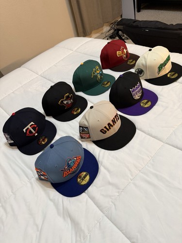 Lot of 8 New Era Fitted 59Fifty Hats Size 7 1/2. Brand New. $150 Takes ...