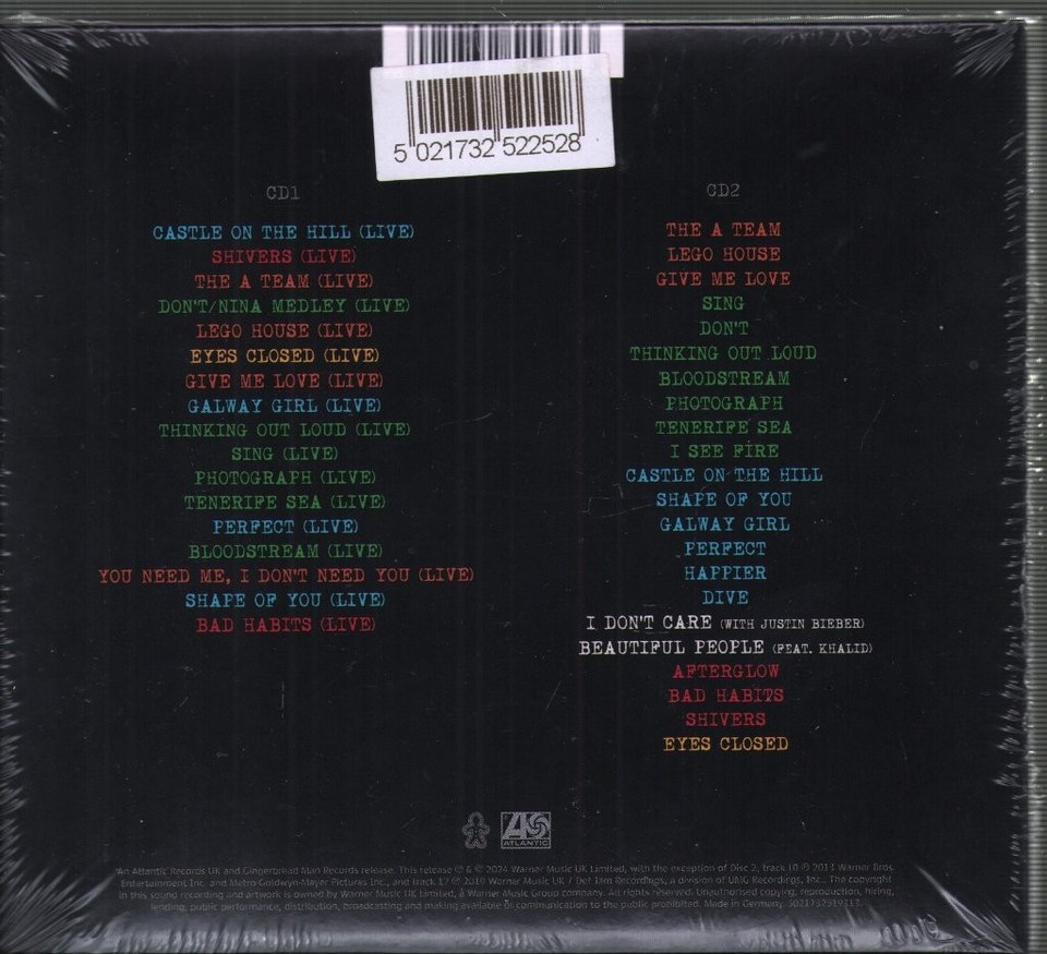 Ed Sheeran – +-=÷× Tour Collection: Live CD Europe Atlantic 2024 2 CD ...