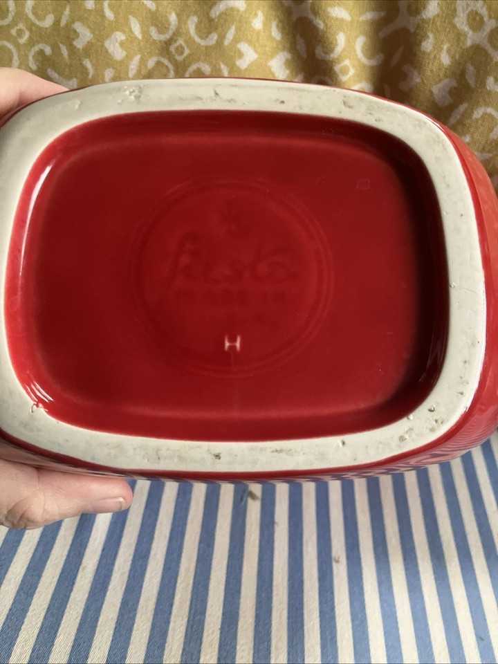 Fiesta Ware Scarlet Red Large 7.5" Disc Pitcher 67oz Homer Laughlin ...