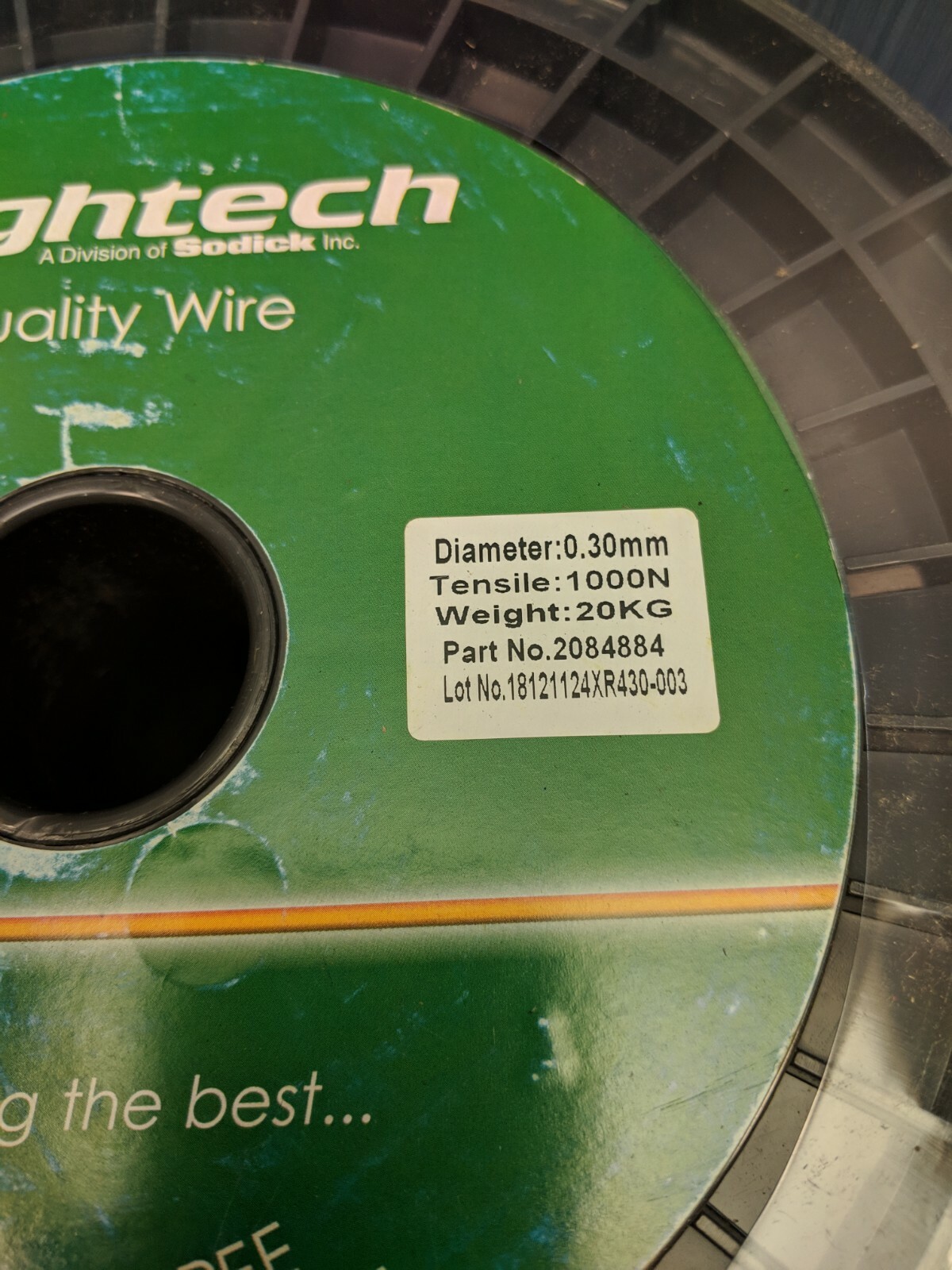 Sodick Inc. Hightech HQ Wire 0.30mm Diameter 20KG Weight 1000N Tensile ...