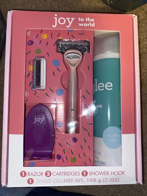Joy & Glee Women's Razor Holiday Shave Care Gift Set - Pink, 2 Refills ...