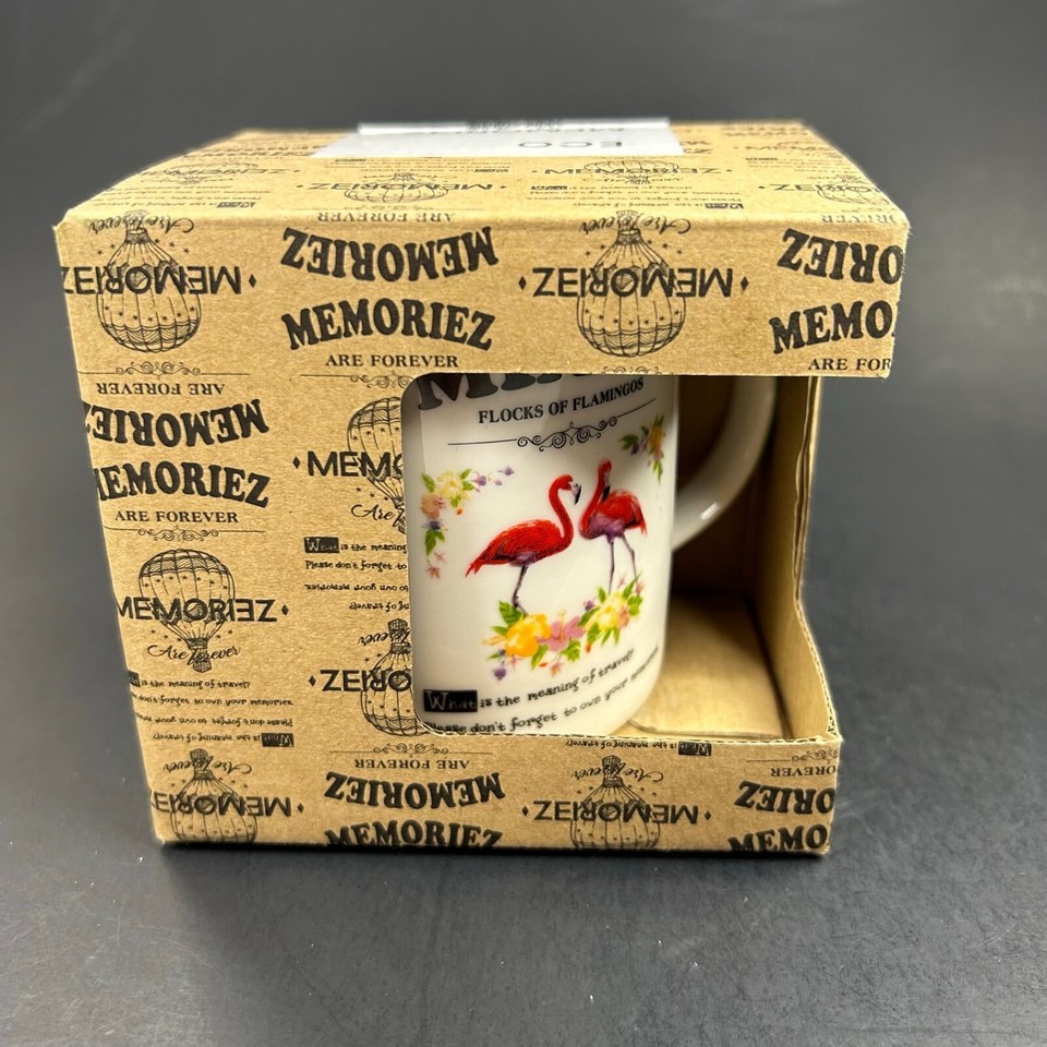 Miami Flocks of Flamingos Ceramic Coffee Mug Memoriez are Forever New with Box | eBay