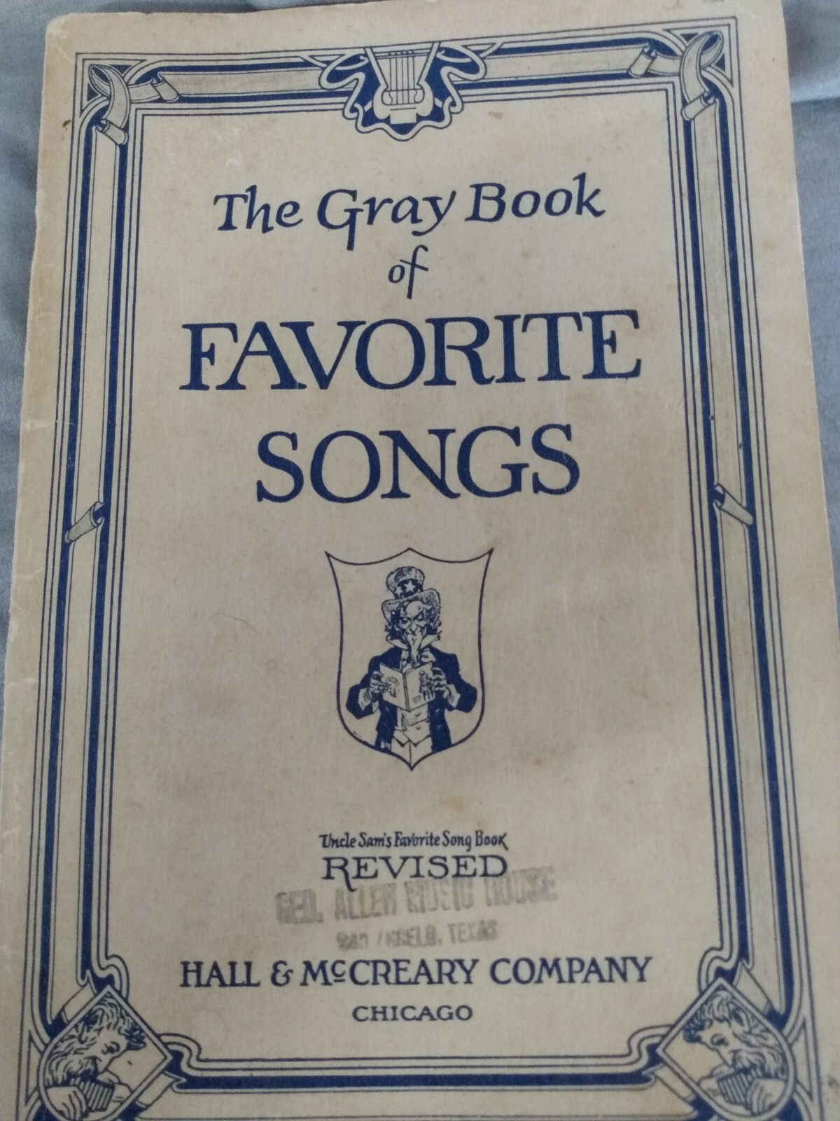 Vintage 1924 The Gray Book Of Favorite Songs by Hall & McCreary -- 3014 ...