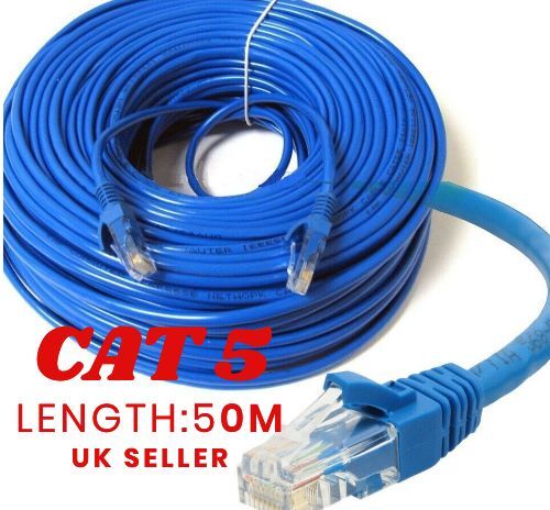 RJ45 Ethernet Cat5e Network Cable LAN Patch Blue SKY Modem Router ...