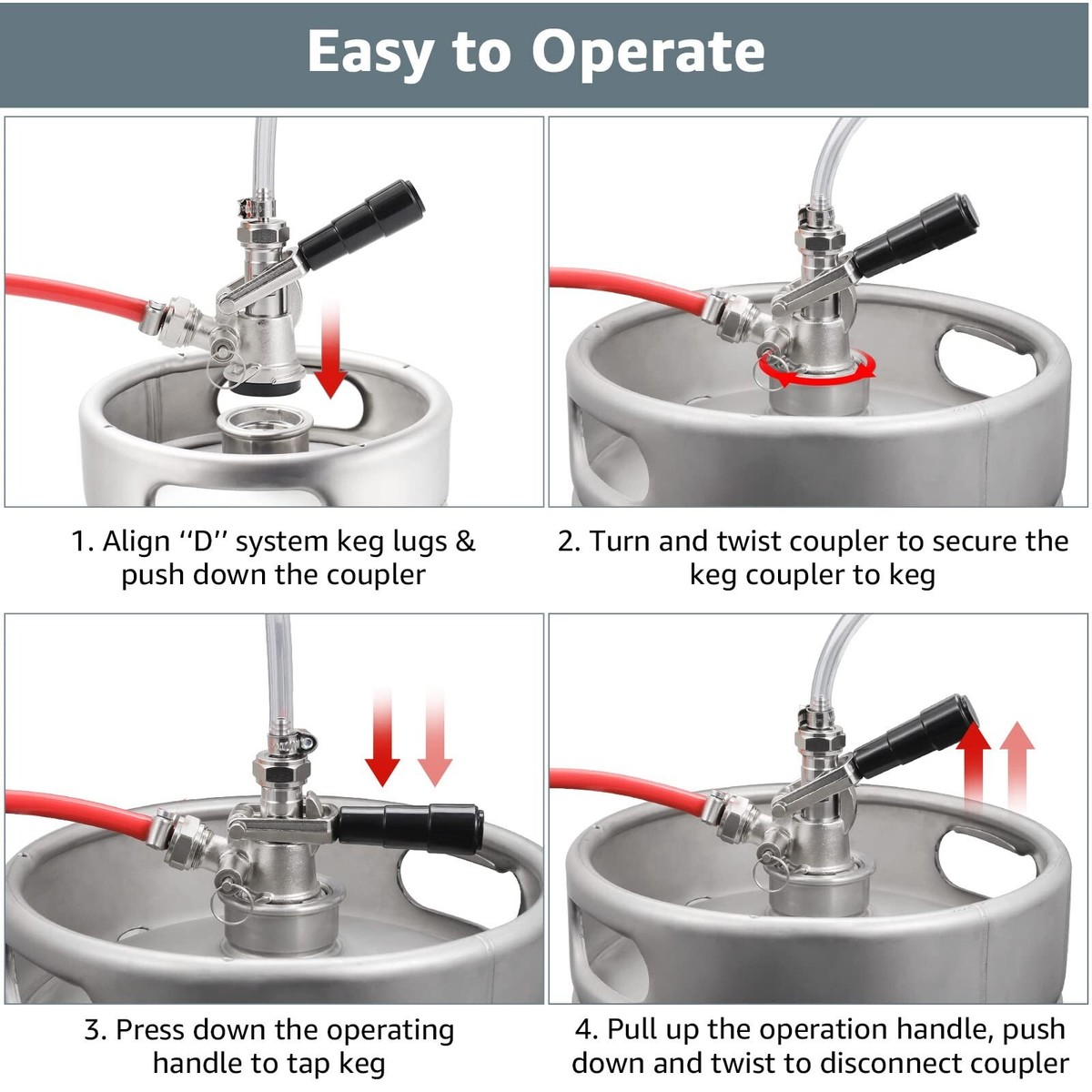 Keg Tap Coupler Diagram Corny Keg Connection Parts – HowdyBrewer