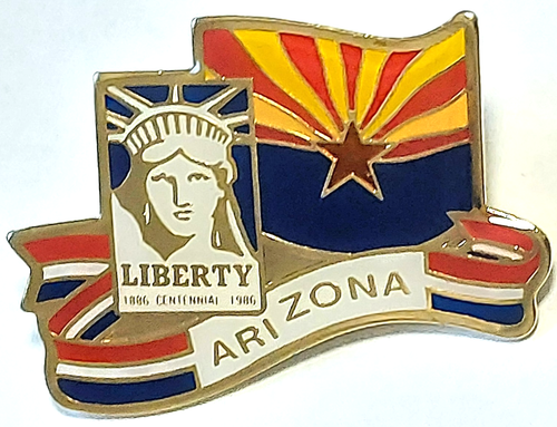 Statue of Liberty Centennial State of Arizona 1986 Lapel Pin | eBay