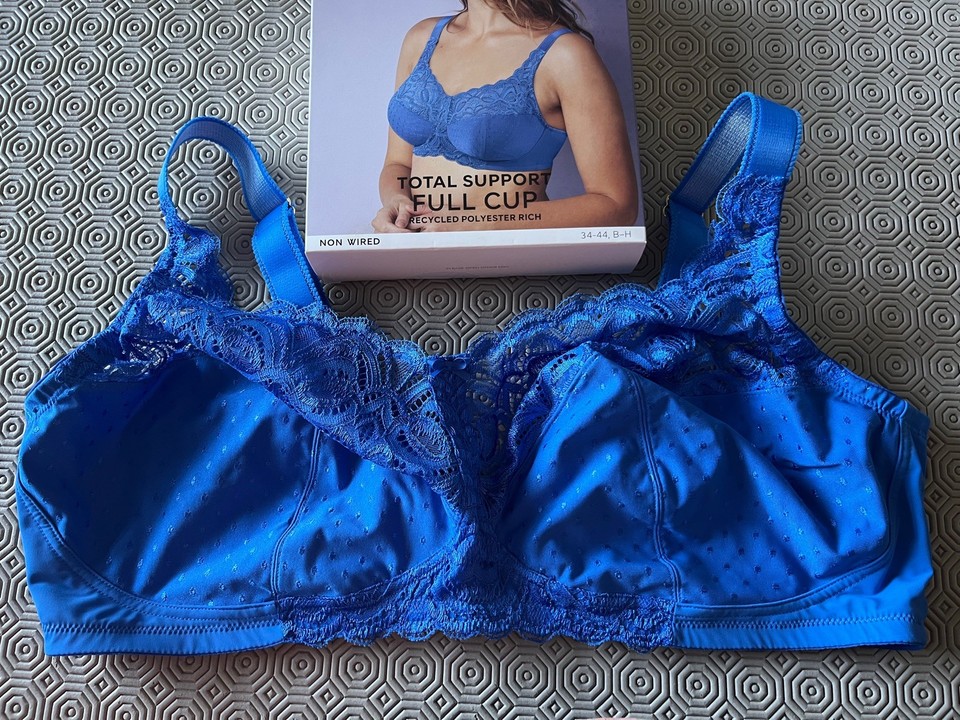 BLUE TOTAL SUPPORT FULL CUP BRA SIZE 44F BNIB | eBay UK