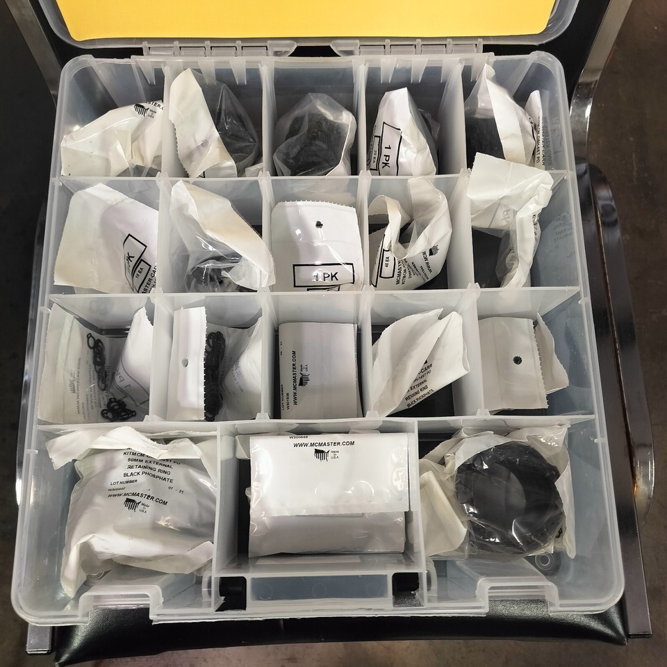 McMaster-Carr External Retaining Ring Assortment (Black Phosphate Steel ...