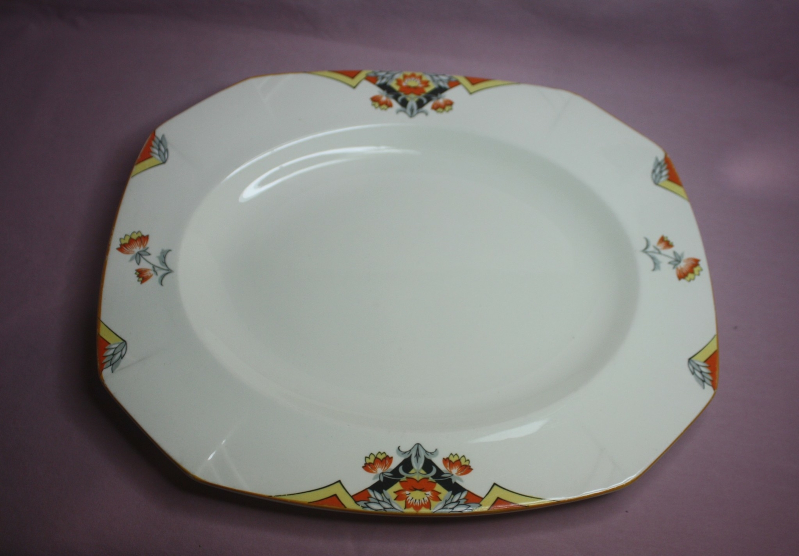 VINTAGE ALFRED MEAKIN PLATTER PLATE 12 1/4" MARIGOLD PRINCESS SHAPE ...