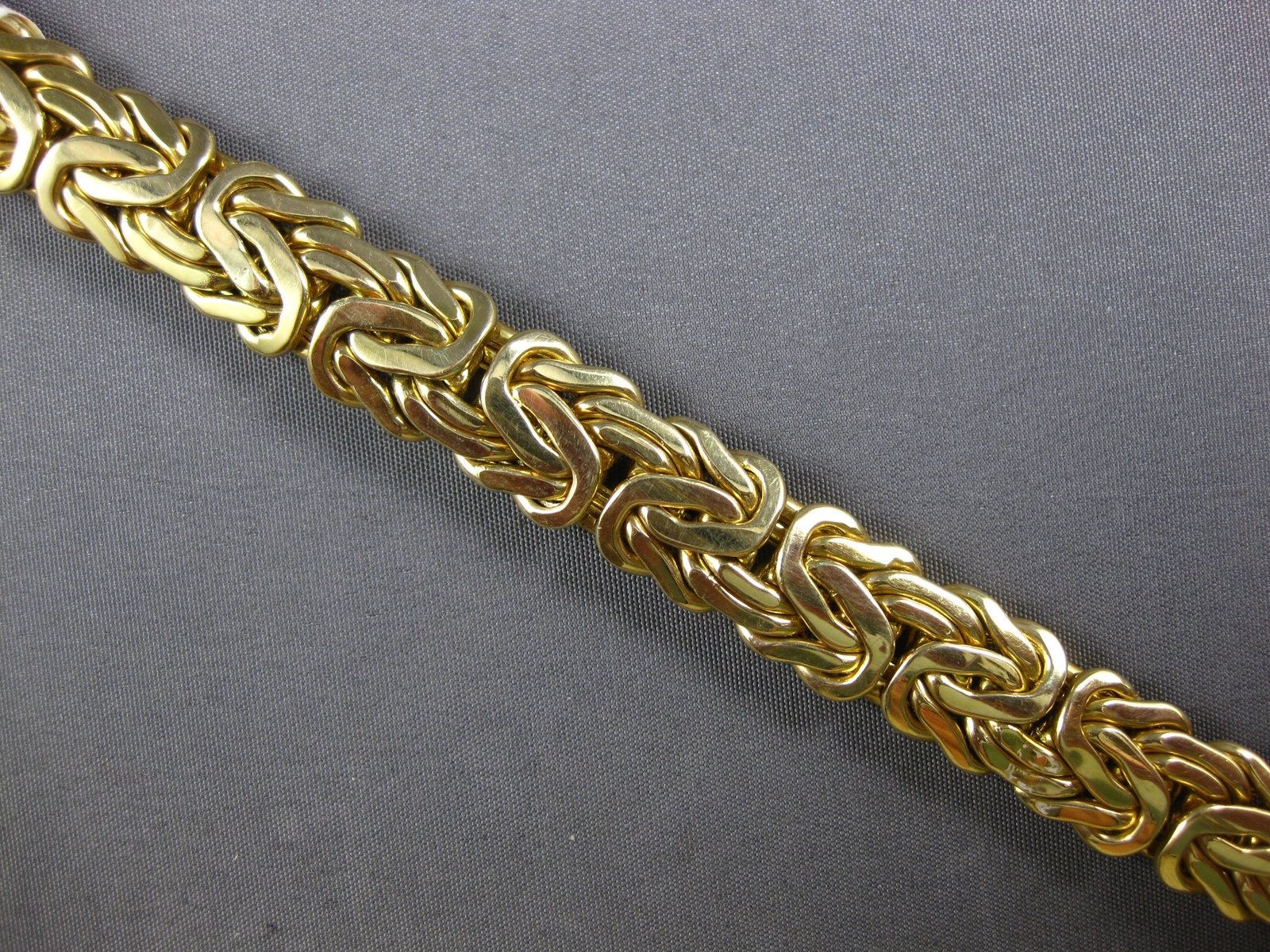 ESTATE LARGE AAA ONYX 14KT YELLOW GOLD 3D CLASSIC BYZANTINE TOGGLE ...