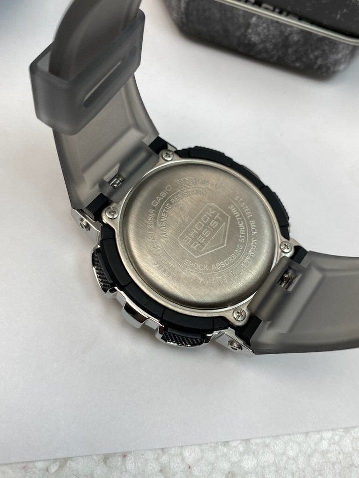 USED Casio G-Shock Analog-Digital Steel Black Resin Strap Men's Watch GM110-1A | eBay