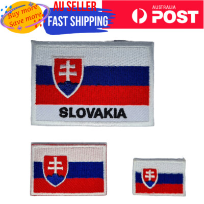 Flag of Slovakia Iron on Patch Slovak Country Emblem Nation National ...