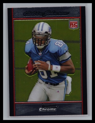 2007 Bowman Chrome #145 Calvin Johnson Rookie Card RC Detroit Lions ...