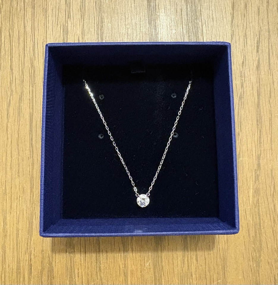 Swarovski Attract Necklace Round cut White Rhodium plated -5408442 ...
