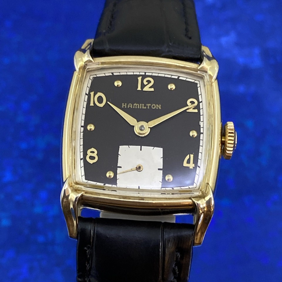 Vintage 1950 Man’s HAMILTON CLYDE Stunning Brown Fully Dial Serviced ...