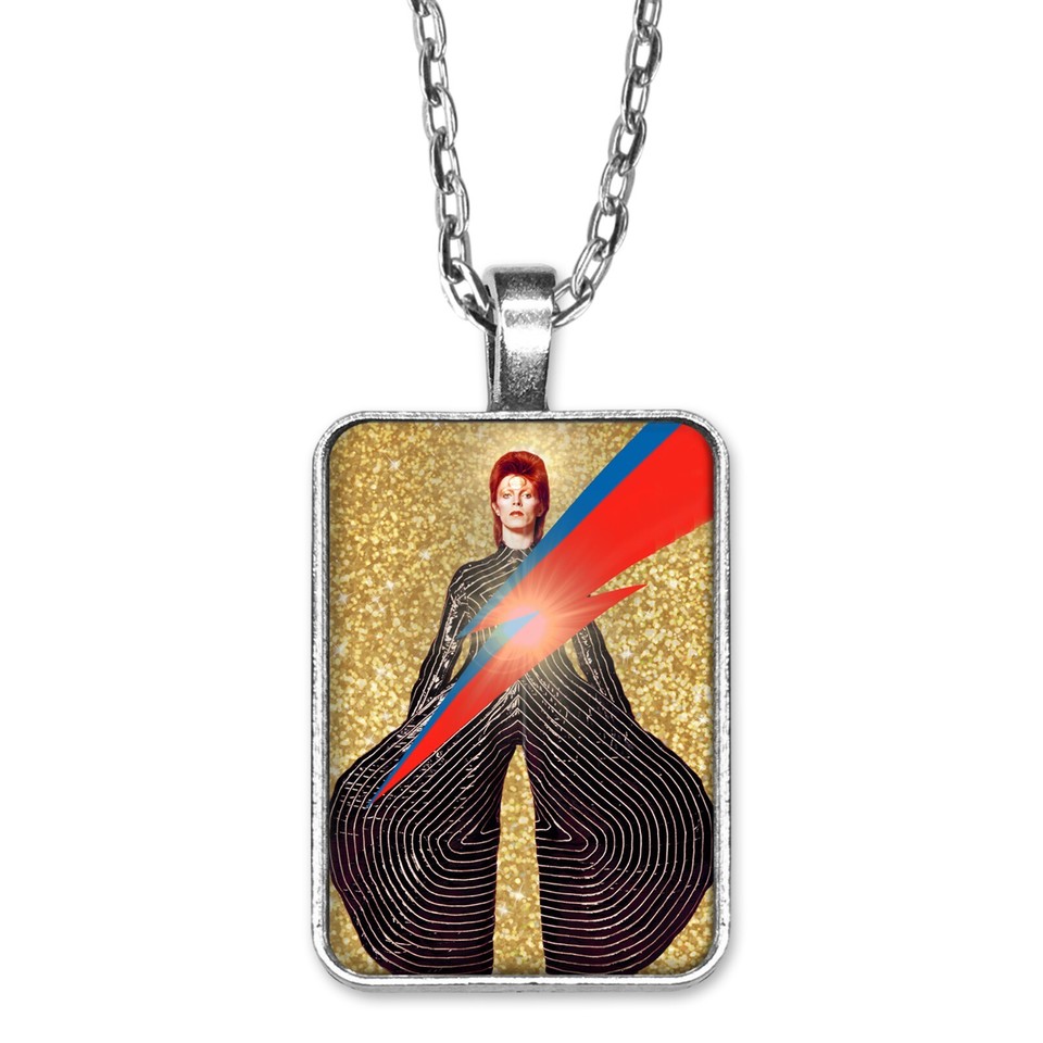David Bowie Ziggy Stardust Pendant Key Ring or Necklace Classic Rock ...