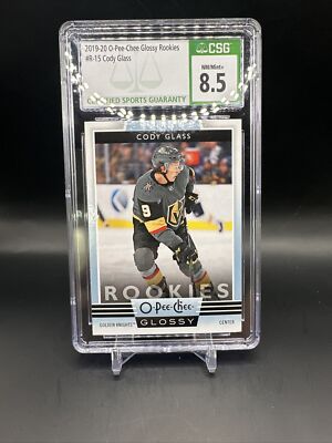 Cody Glass 2019-20 O-Pee-Chee Blue Glossy Rookies RC #R-15 CSG 8.5 NM ...