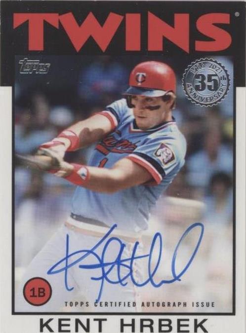 2021 Topps Update Series - 1986 Topps Baseball Autographs Kent Hrbek ...