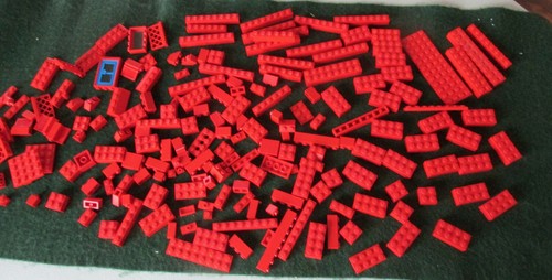 Lego RED assorted Bricks & Pieces Building Blocks VINTAGE | eBay