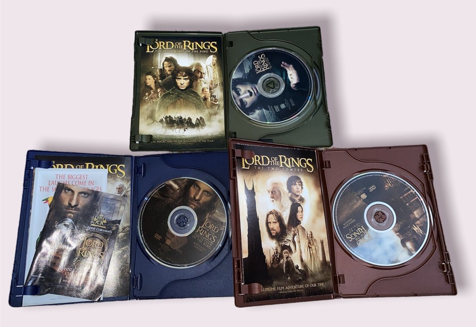 LOTR Movie Trilogy DVD Box Set 6-Disc widescreen version the lord of ...
