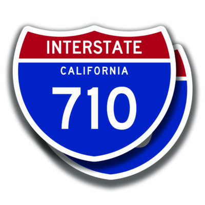 CALIFORNIA INTERSTATE 710 STICKER 2 Decals Road Sign Bogo Highway Car ...