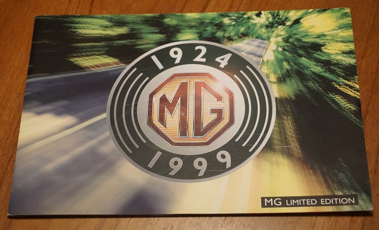 Very Rare MG 75 Year Anniversary MGF Limited Edition Brochure & Huge ...