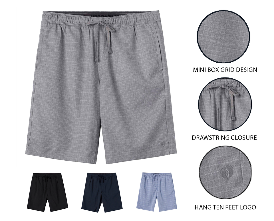 Hang Ten Men's Chino Shorts Stretch Drop In E-Waist Walkshort | eBay