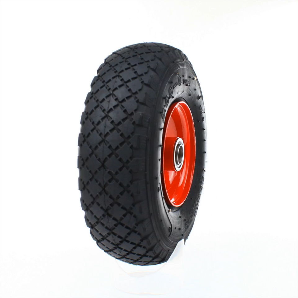 10" Wheel 3.00-4 Pneumatic Steel Rim Sack Truck Barrow Wheel 20mm Axle ...