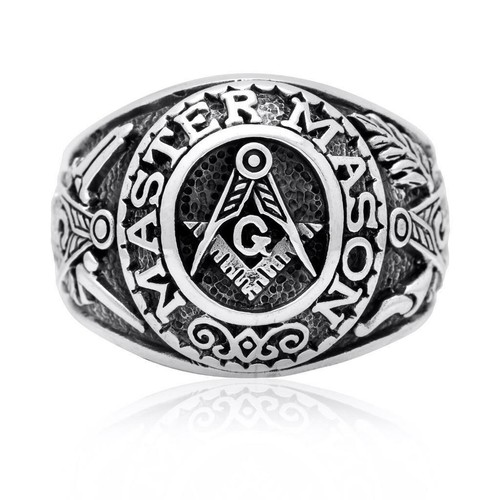 925 Sterling Silver Freemason Masonic Master Mason Compass Ring | eBay