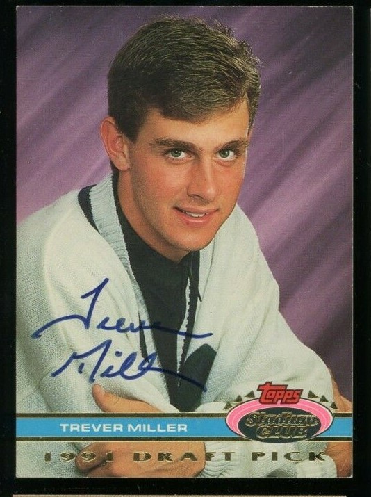 1991 Topps Stadium Club TREVER MILLER Signed Card autograph TIGERS ...