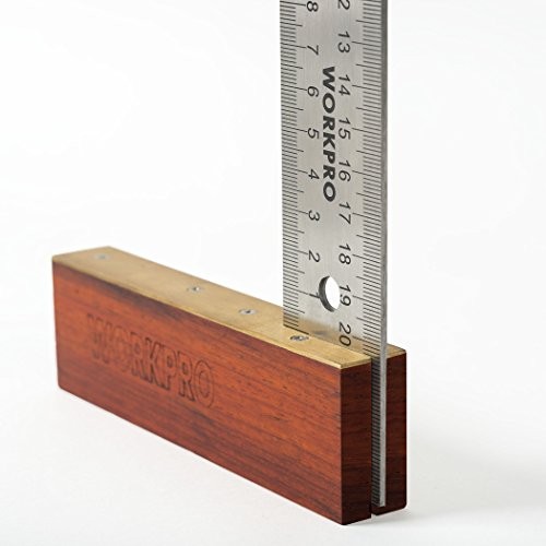 Carpentry Squares Set 2-Piece, Try Square 8-Inch/200mm, Adjustable ...