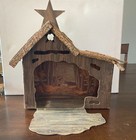 Vintage Nativity Set 11 Paper Mache Figures Cardboard Creche Putz ...