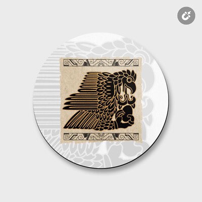 Mayan And Inca Indian Eagle Symbol Animal | 4'' X 4'' Round Decorative ...