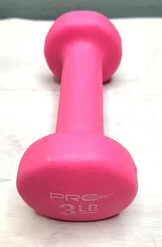 Pro Strength Neoprene Dumbbell 3 Lbs Pink Weights Workout Dumbell | eBay