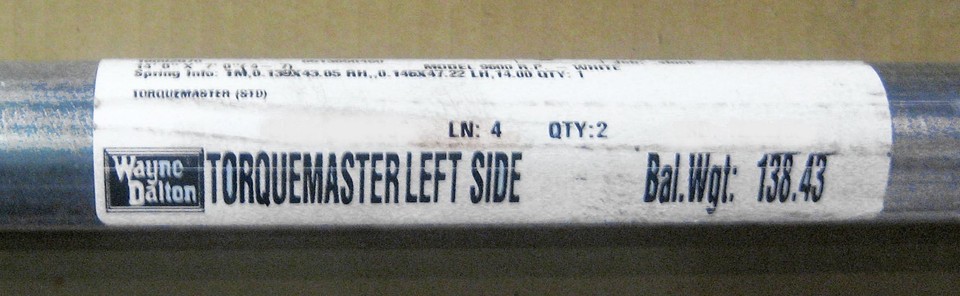 Wayne Dalton TorqueMaster Plus Garage Door New Replacement Springs USA ...