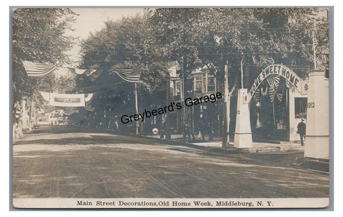 RPPC Main St Old Home Week MIDDLEBURGH NY CH Phelps New York Real Photo ...