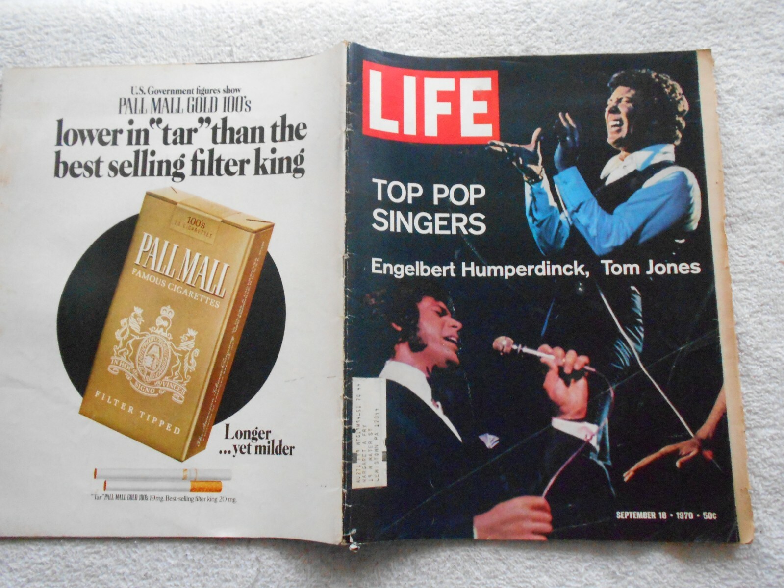 LIFE Magazine--SEPTEMBER 18,1970-TOP POP SINGERS-TOM JONES- E ...